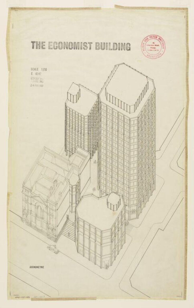 Architectural drawing of the Economist Building | Smithson, Peter ...