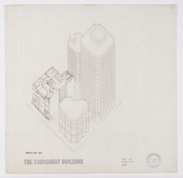 Architectural drawing of the Economist Building | Smithson, Peter ...