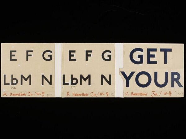 Design for lettering | Johnston, Edward | V&A Explore The Collections