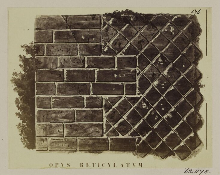 Construction - Opus Reticulatum and Brickwork, from the Wall of a Tomb ...