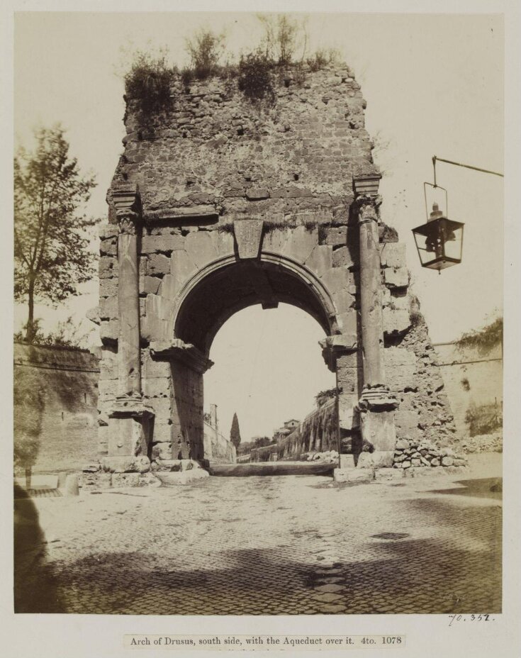 Arch of Drusus, south side, with the Aqueduct over it. | Parker, John ...
