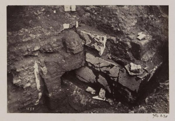 Excavations, 1868 - Porta Chiusa, shewing Specus of Aqueduct Anio Vetus ...