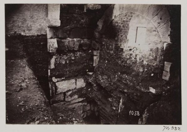 Excavations, 1868 - Porta Chiusa, shewing early construction of ...