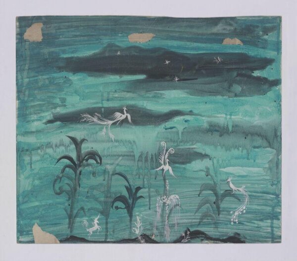 Design for a stage cloth for Princess Ida by James Wade, 1954, possibly ...