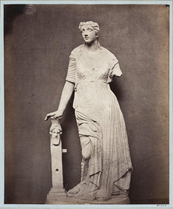 Venus leaning on a bearded Herma statuette in terra cotta | Laffon ...