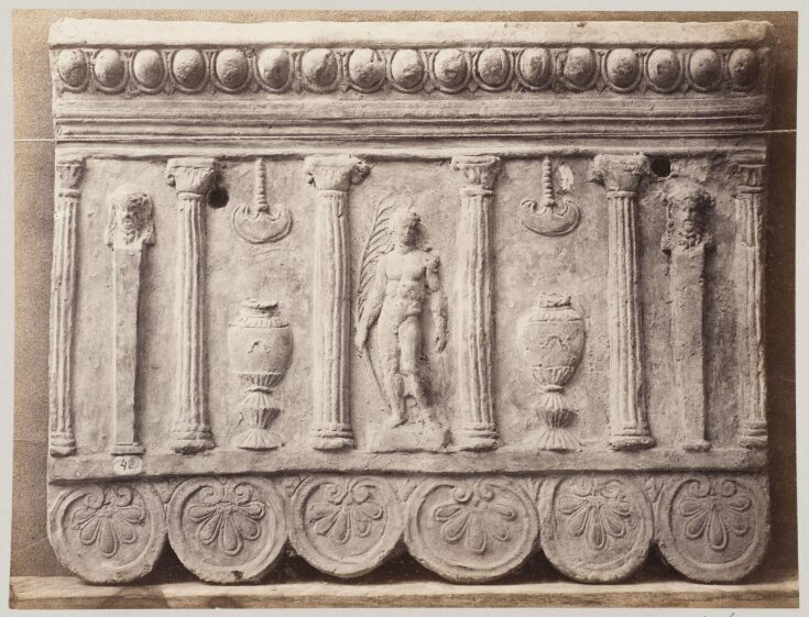 Bas-relief portion of a frieze of Hercules the conqueror in terra cotta ...
