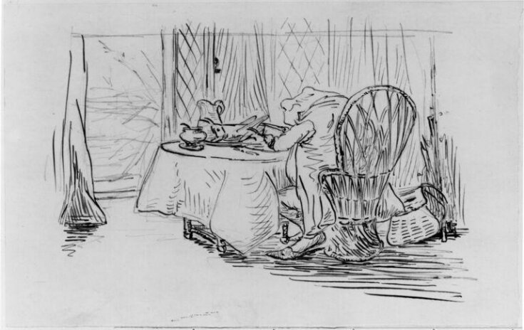 The frog contents himself with a meal of grasshopper in his house ...