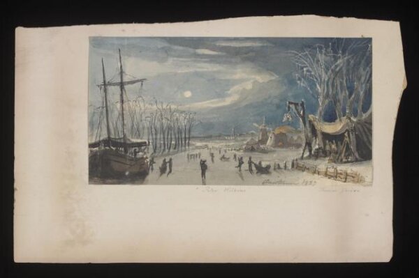 Set design by Thomas Grieve for Peter Wilkins; or, the Flying Indians ...