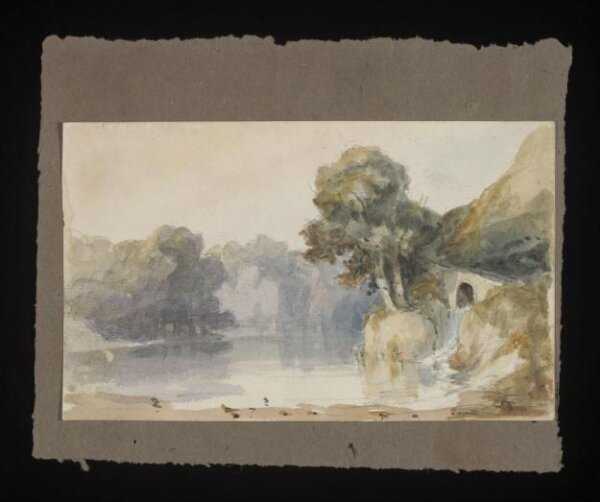 Set design by Thomas Grieve, showing a lake | Grieve, Thomas | V&A ...