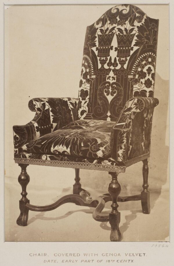 Chair covered with Genoa velvet, early 18th century | Charles Thurston ...