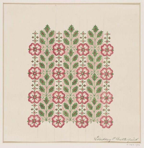 Design for a printed textile | Lindsay Phillip Butterfield | V&A ...