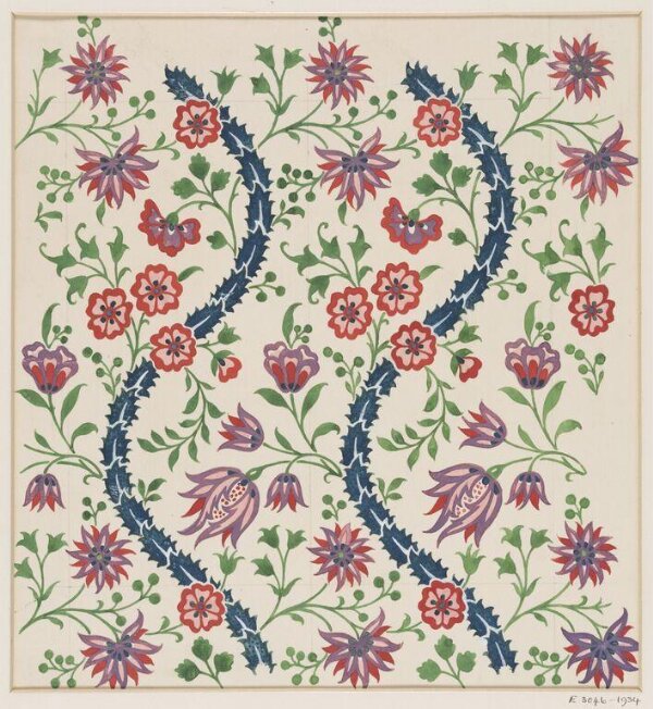Design for a printed textile | Lindsay Phillip Butterfield | V&A ...