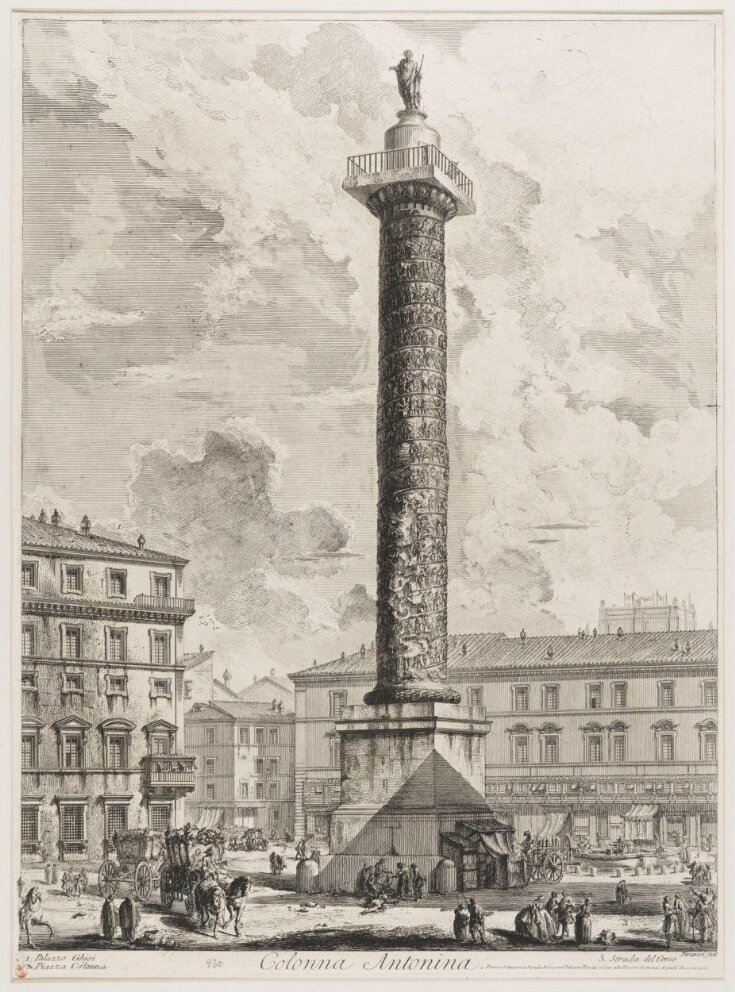 View of the Column of Marcus Aurelius Antoninus, Rome | Piranesi, Giovanni Battista | Piranesi ...