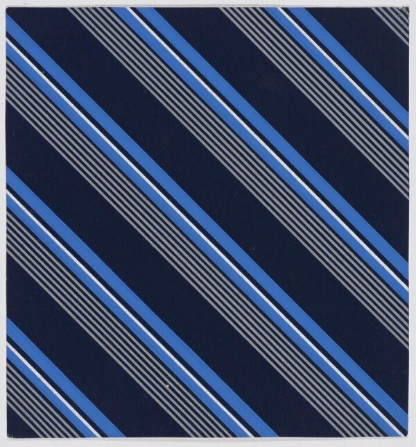 Design of blue diagonal stripes and lines. | Jacob Dimoldenberg | V&A ...
