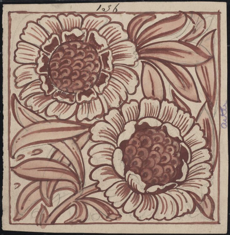 'Aster' tile design | William De Morgan | V&A Explore The Collections