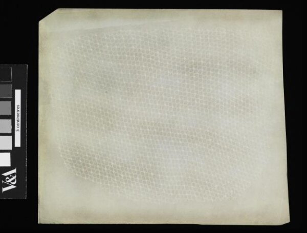 Scrap, roughly rounded, of open netting lace | Fox Talbot, William ...