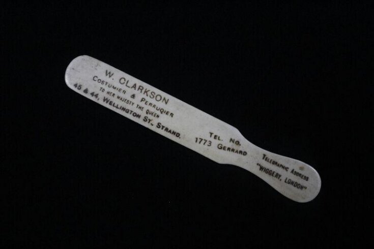 Business card for the costumier Willie Clarkson | unknown | V&A Explore ...