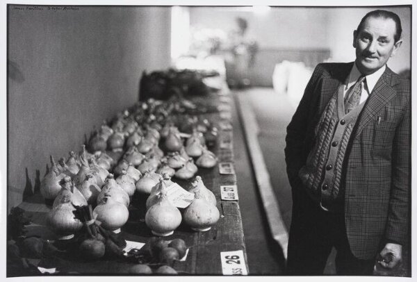 Bill Smale with prize winning onions | Ravilious, James | V&A Explore ...