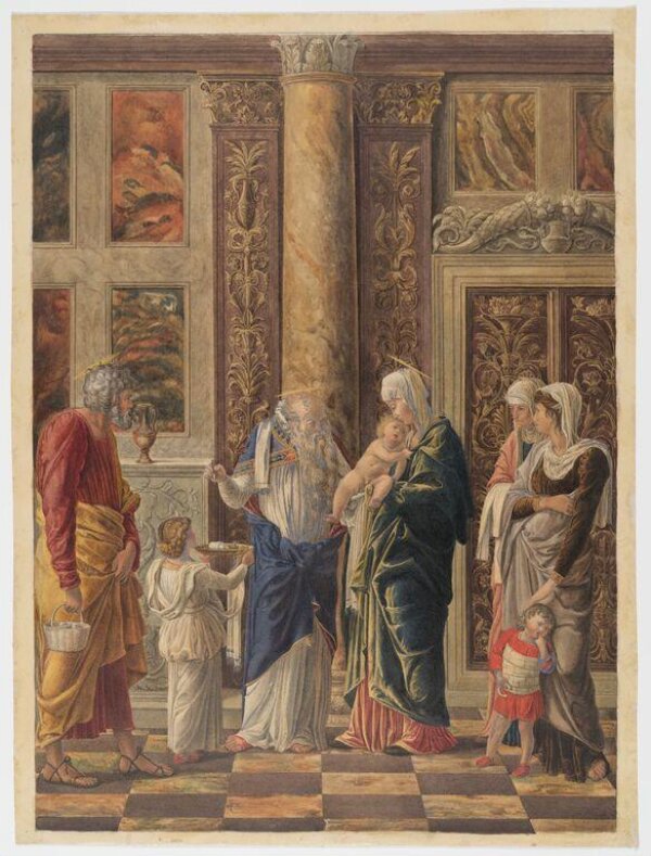 Copy after the painting the Circumcision by Andrea Mantegna in the ...