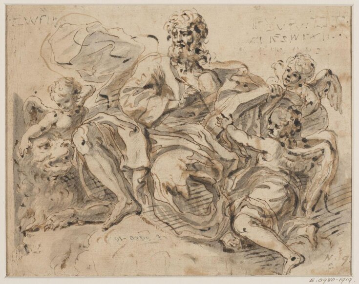 St Mark Writing Surrounded by Angels | Vaccaro, Domenico Antonio | V&A ...