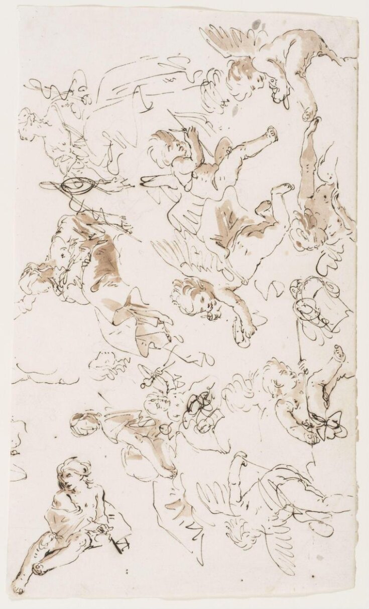 Studies of Putti and Female Figures | Tiepolo, Giovanni Battista | V&A ...