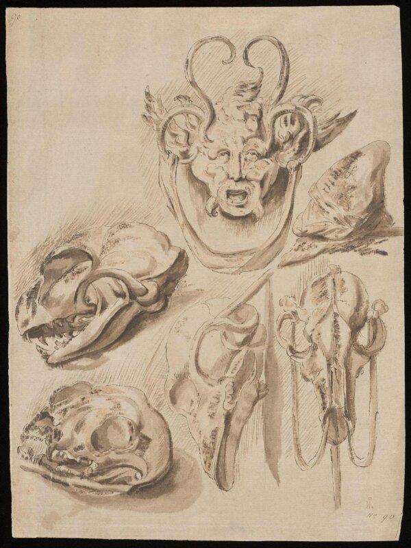 grotesque mask and animal skull | unknown | V&A Explore The Collections