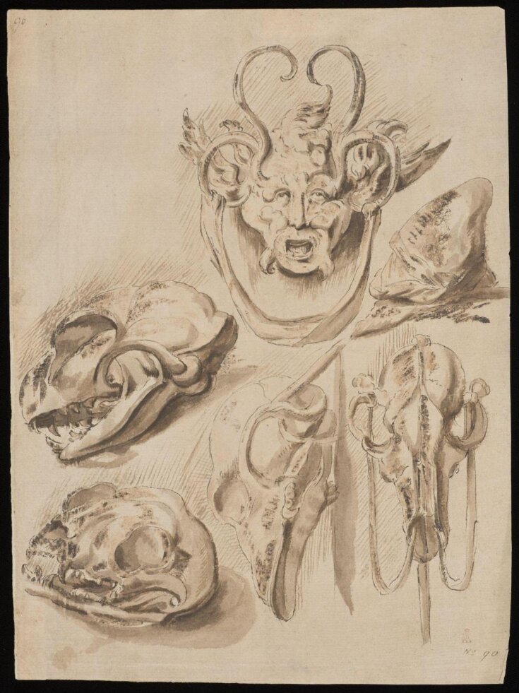 grotesque mask and animal skull | unknown | V&A Explore The Collections