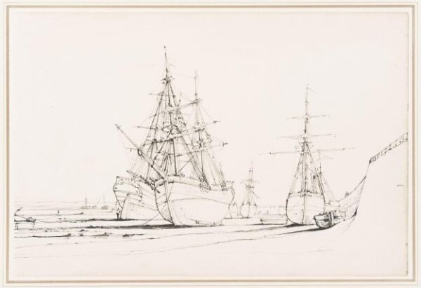Harbour scene with shipping | JONES, Rev. Calvert Richard | V&A Explore ...