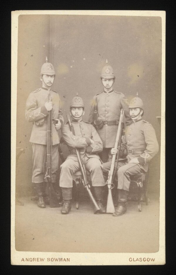 Portrait of Four Soldiers | Bowman, Andrew | V&A Explore The Collections