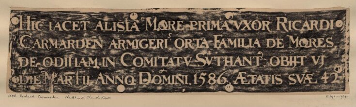 Alice More, 1586 | Unknown | V&A Explore The Collections
