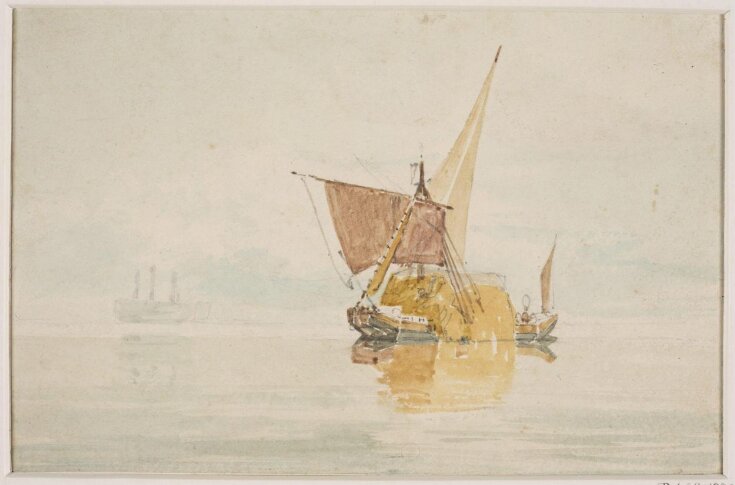 Sea-piece with a hay-barge | Miles Cotman | V&A Explore The Collections