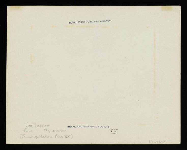 Articles of Lace | Fox Talbot, William Henry | V&A Explore The Collections