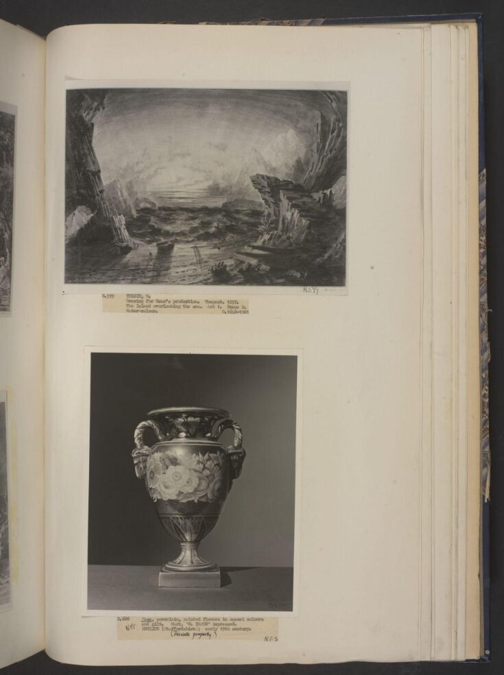 drawing of scenery and props in The Tempest | William Telbin | V&A ...