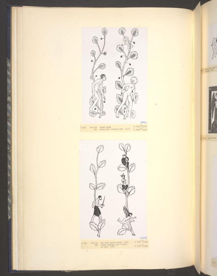 Cupid running, Ape and Satyr in Tree | Gill, Eric | V&A Explore The ...