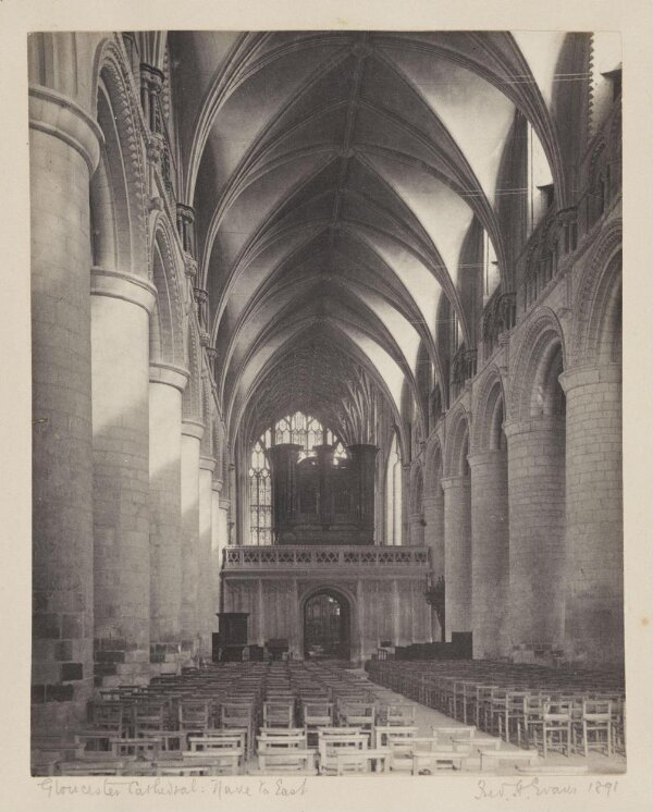 Gloucester Cathedral: Nave to East | Evans, Frederick Henry | V&A ...