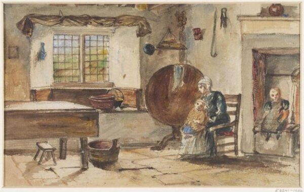Interior of a cottage | Cope, Charles West (RA) | V&A Explore The ...