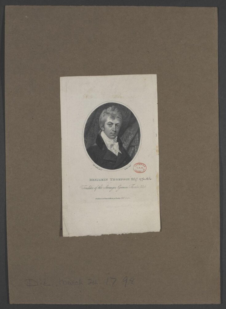 Benjamin Thompson, Esqr. | Unknown | V&A Explore The Collections