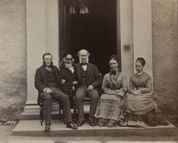 Group portrait of Rupert, Helen and Beatrix Potter with friends at ...