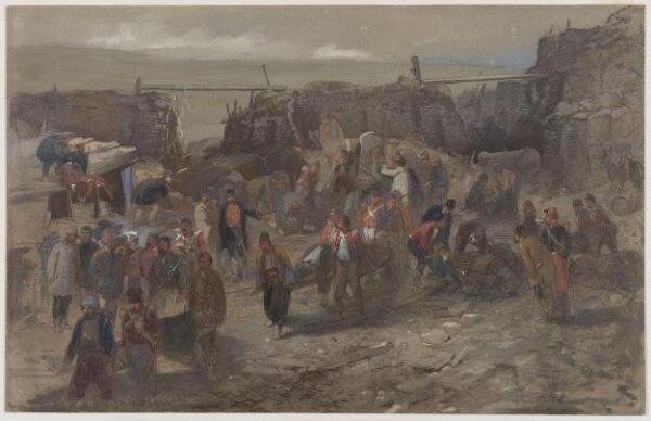 Interior of the Redan Battery after the Fall of Sebastopol, 1855 ...