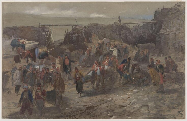 Interior of the Redan Battery after the Fall of Sebastopol, 1855 ...