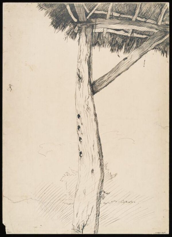 A roof of a thatched shelter | Clarke Hall, Edna | V&A Explore The ...