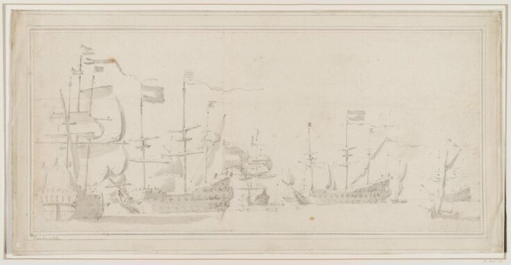 Dutch warships at anchor | Willem van de velde | V&A Explore The ...