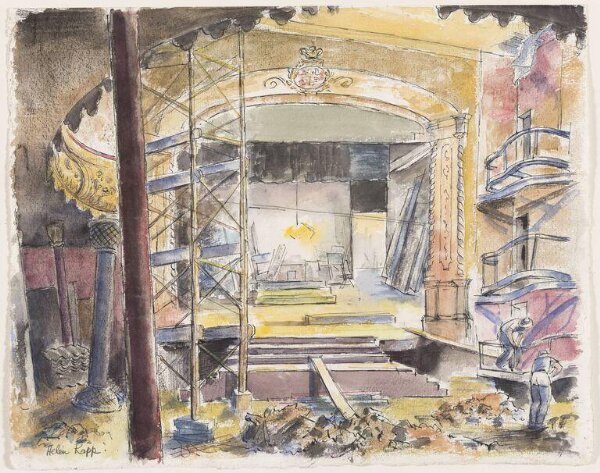 Demolishing Miss Lillian Baylis's box in The Old Vic | Kapp, Helen | V ...