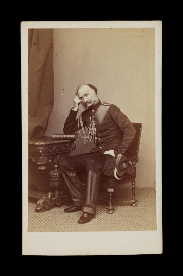 A portrait of 'J. W. Gordon Col RE.' | V&A Explore The Collections