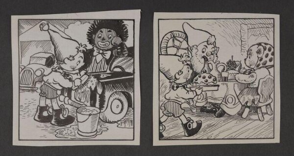 Noddy washing a car | Sears, E. | V&A Explore The Collections