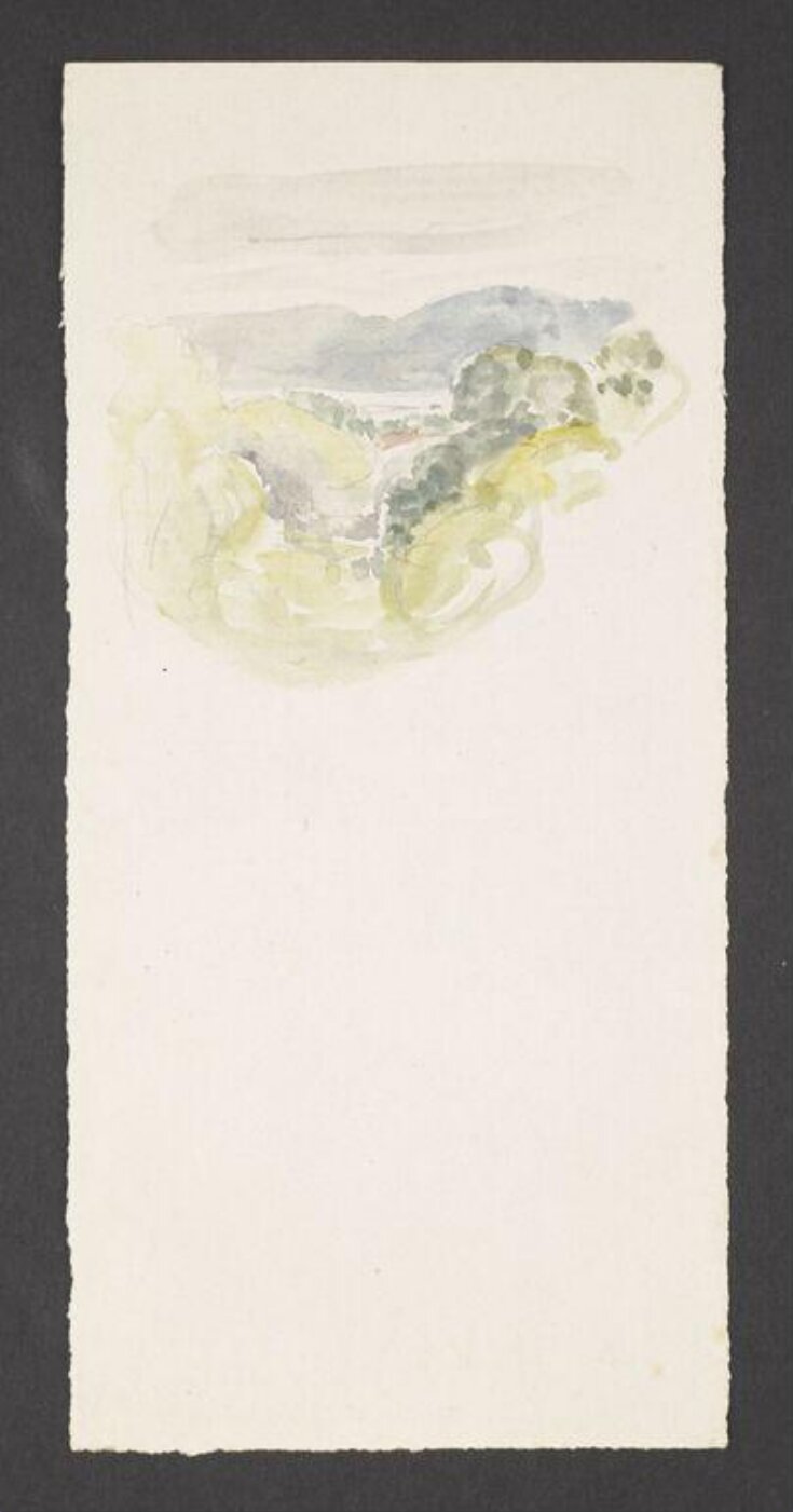 A view, through trees, of a lake and mountains | Beatrix Potter | V&A ...