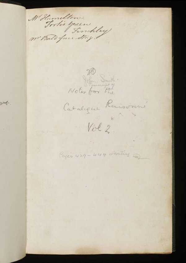 Transcript of notes for "A catalogue raisonné of the work of the most ...