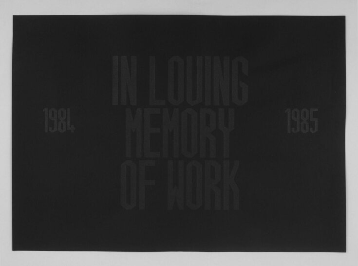 In Loving Memory of Work | Craig Oldham | V&A Explore The Collections