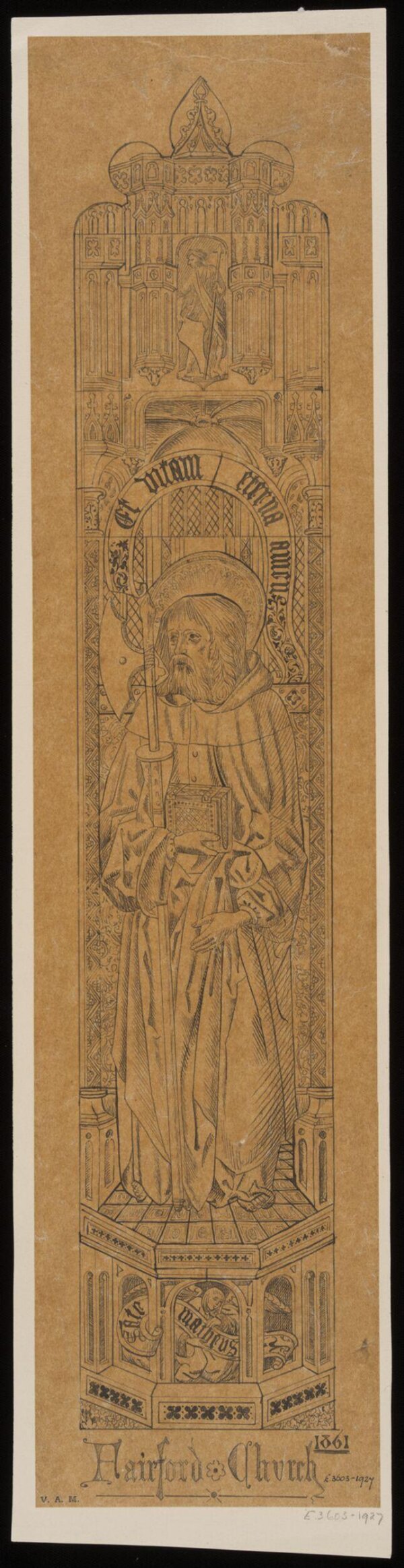 Drawing of a rood screen | James Richardson Holliday | V&A Explore The ...