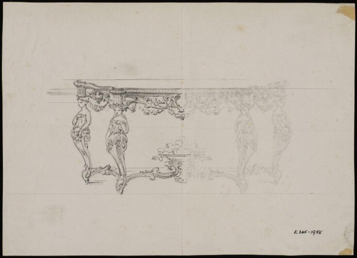 Design for a side table | Unknown | V&A Explore The Collections